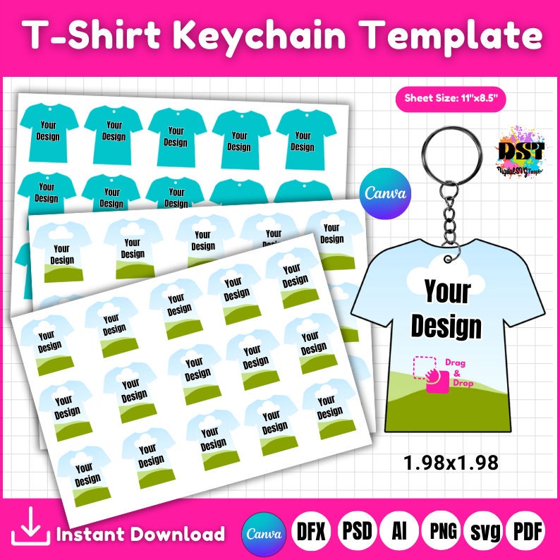 T-shirt Keychain Template,t-shirt Key Chain Mockup,keychain Template, T ...