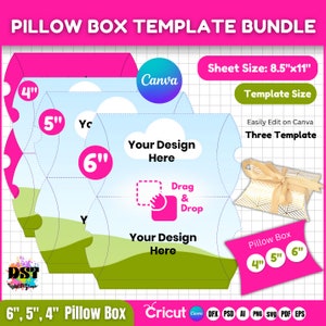 Pillow Box Template, Party Favor Box Template, Pillow Boxes, Box ...