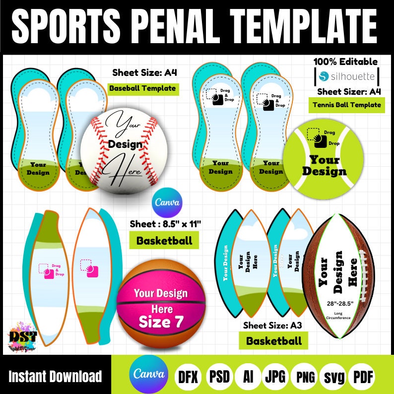 Baseball Panel Template, Tennis Ball Template, Photo Baseball, Softball ...