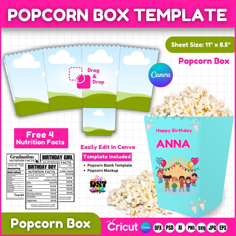 Mini Popcorn Boxes - Etsy