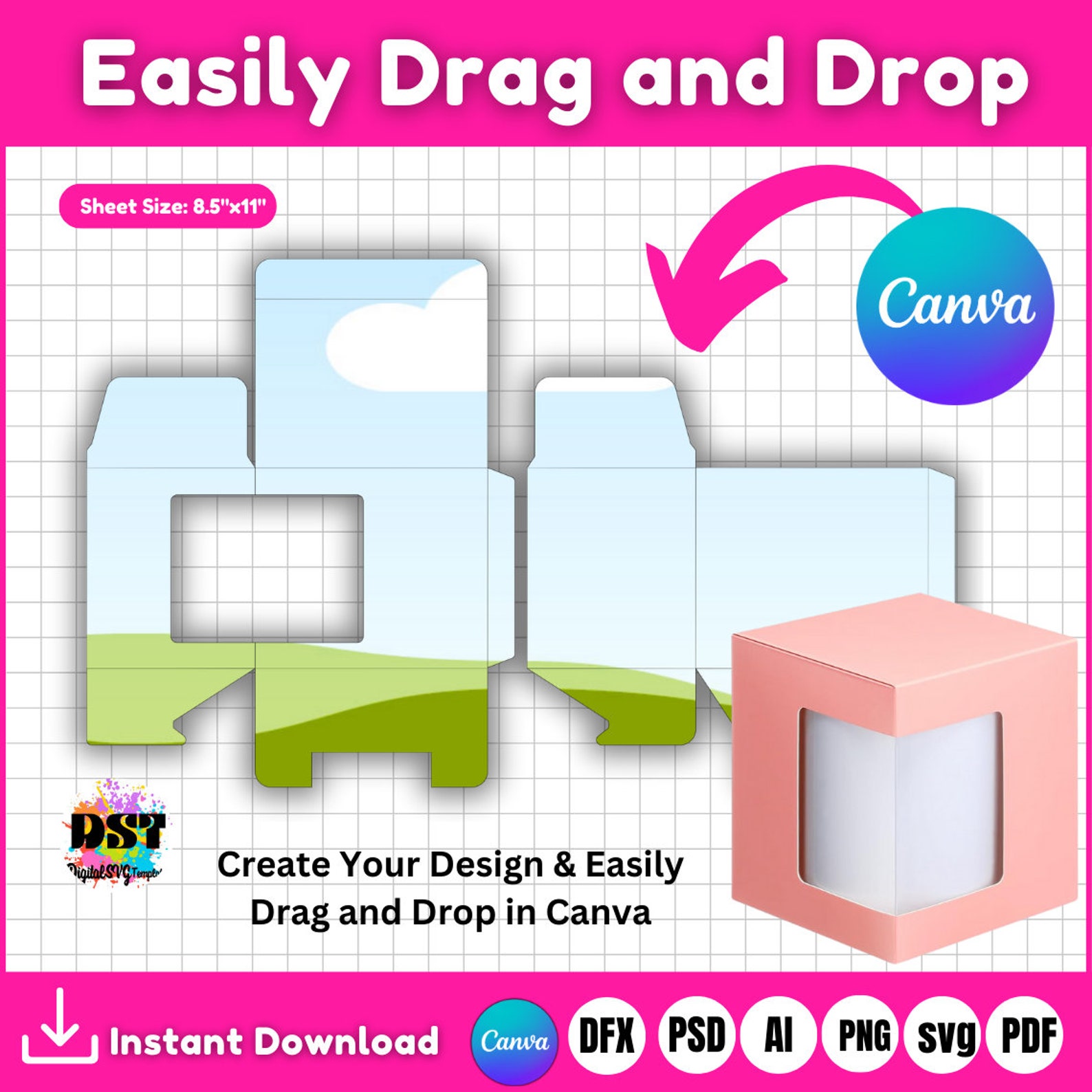 11oz Mug Box Template, Mug Holder Template, Mug Box Template With ...