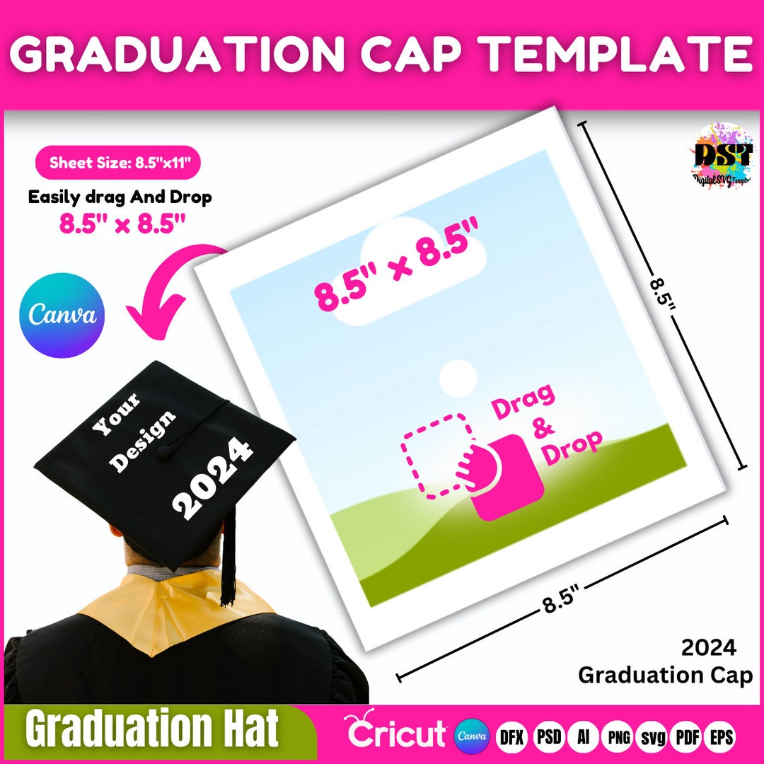 Graduation Cap Topper Templates, Blank Graduation Cap Template ...