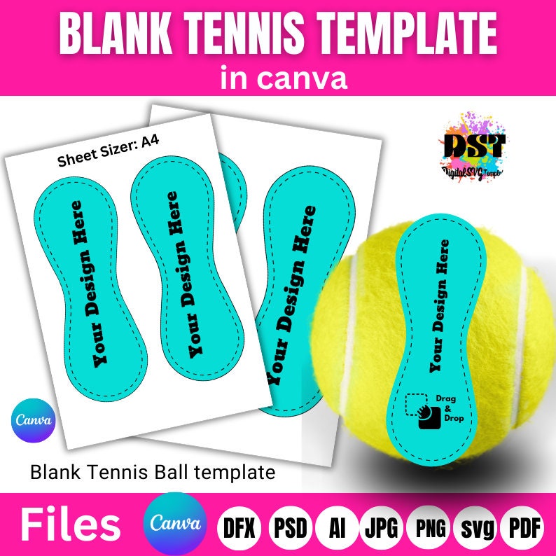 Tennis Ball Template, Tennis Ball Penal Template, DIY Tennis Ball ...