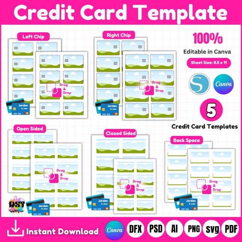 Credit Card Stickers - Etsy