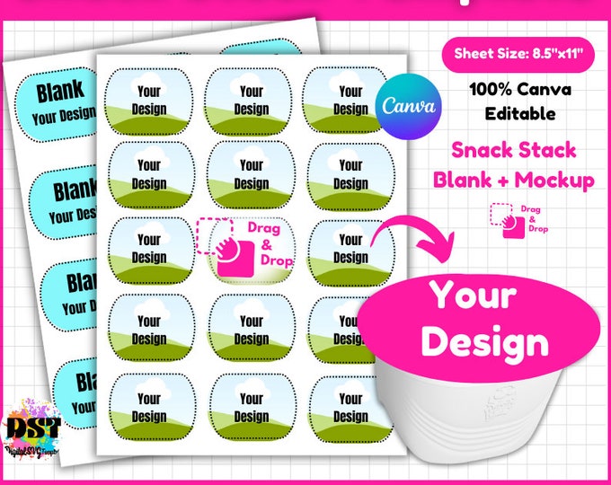 Snack Stack Chip Topper Label Template, Snack Template, Potato Snack ...