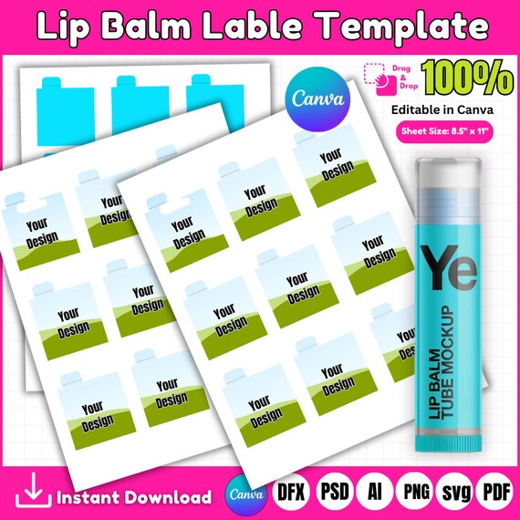 Chapstick Label Size