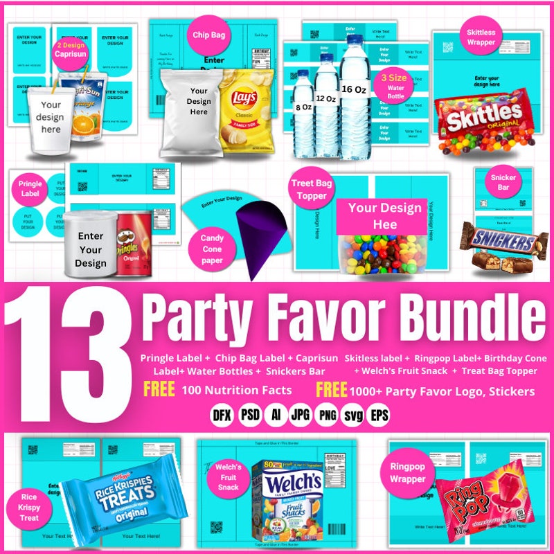 Party Favor Logo Template - Etsy