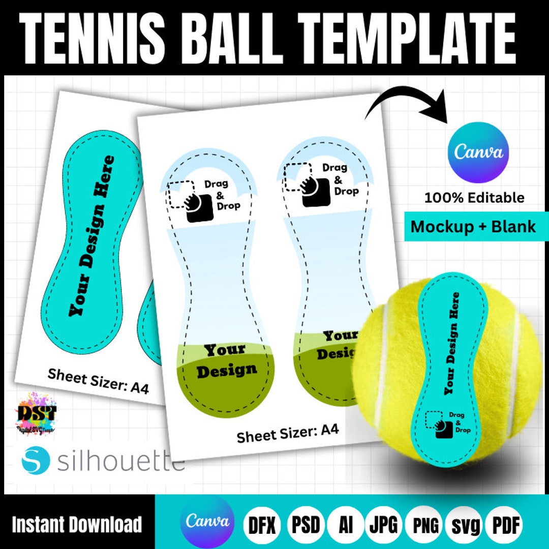Tennis Ball Template, Tennis Ball Penal Template, DIY Tennis Ball ...