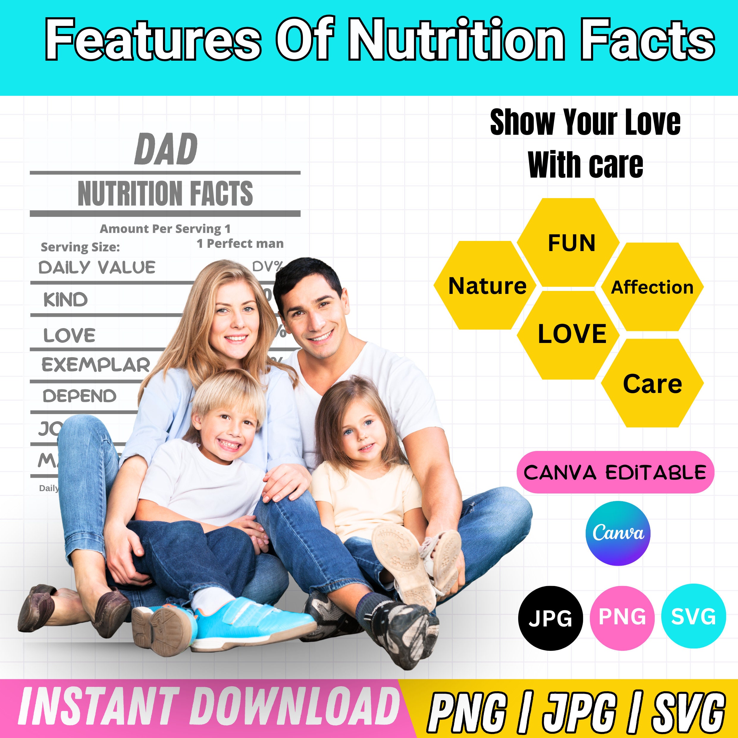 100 Nutriations Facts , Editable Nutrition Facts Template, Nutrition ...