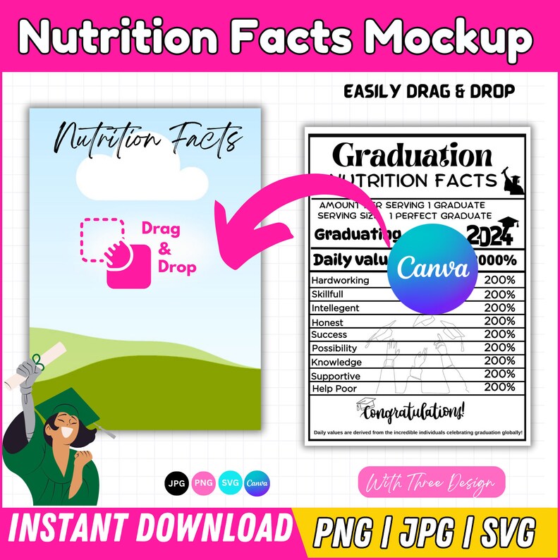 Graduation Stole Template, Graduation Cap Svg, Graduation Nutrition ...