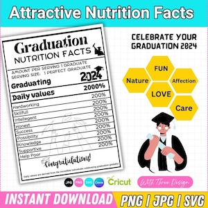 2024 Graduation Nutrition Facts ,graduation Nutrition Label Class 2024 ...