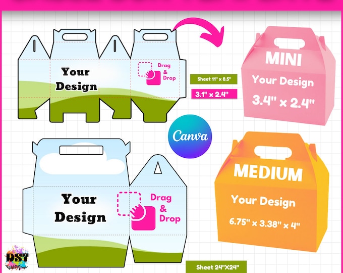 Gable Box Template Svg, Gable Box Template, Party Favor Box, Gable Box ...