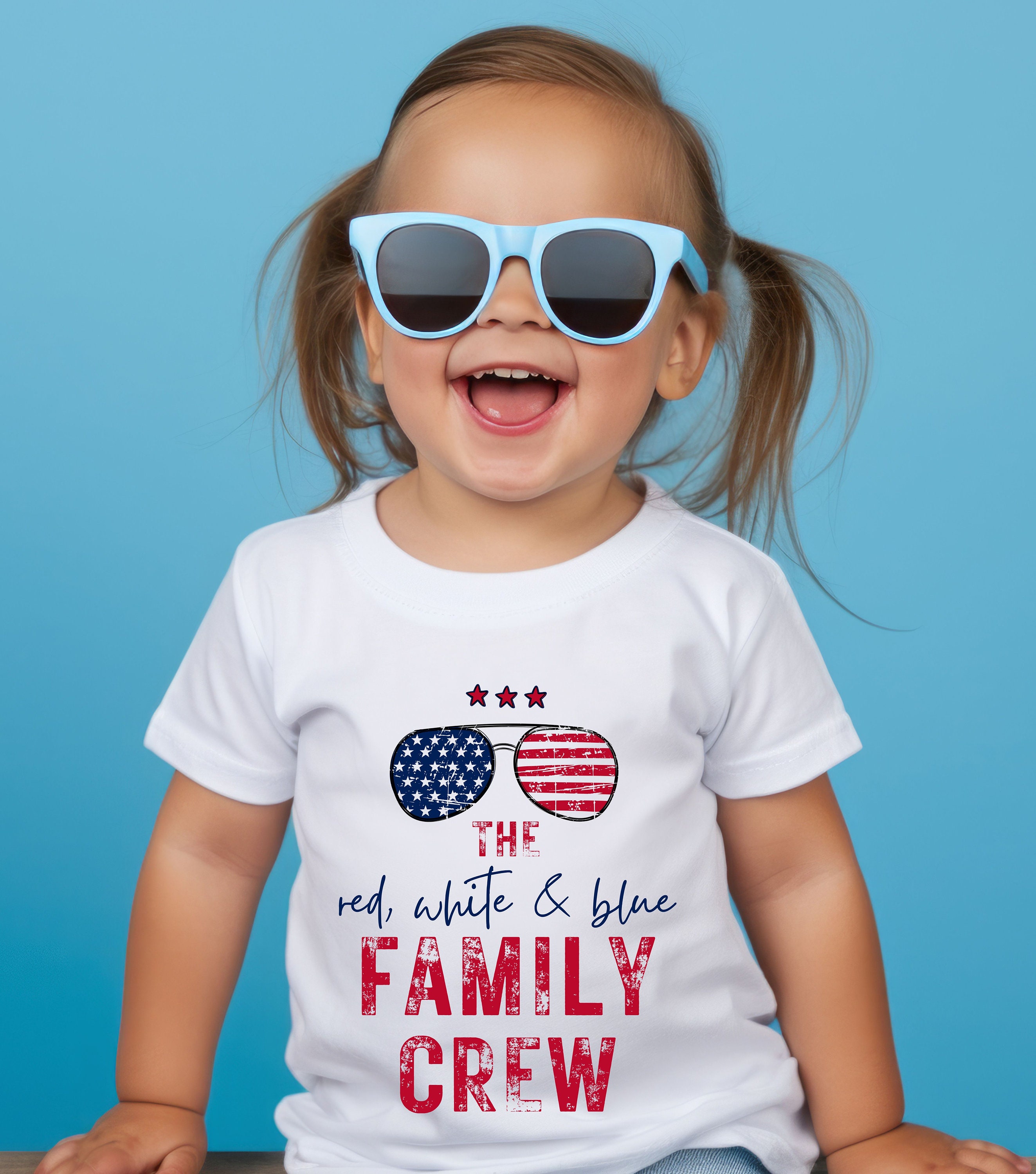 Red White and Blue Family Crew, Matching Fourth of July Family Shirts ...