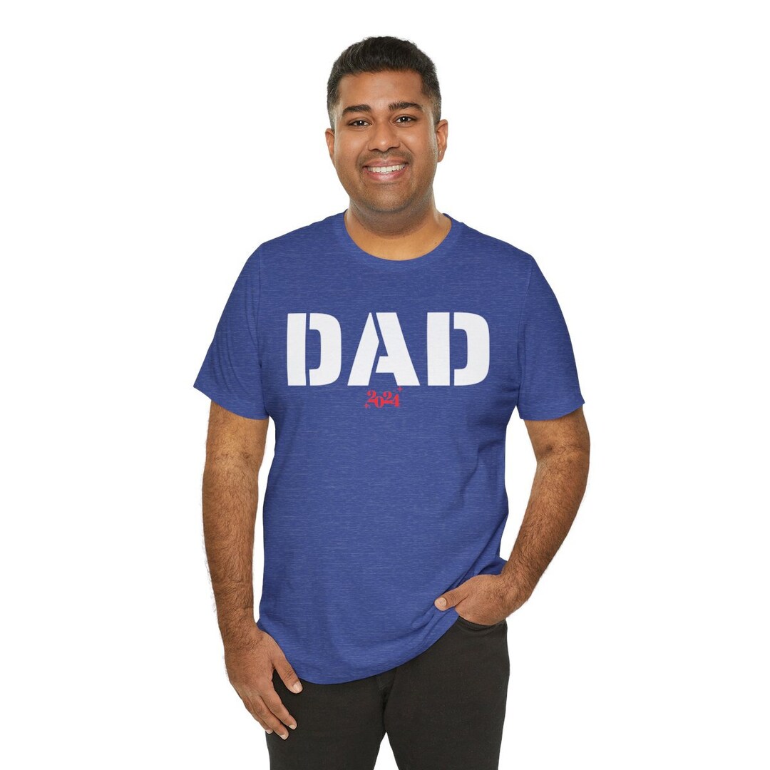 Men's Fathers's Day Tee Shirts, Patriotic Colors, Simple Design, Blue ...