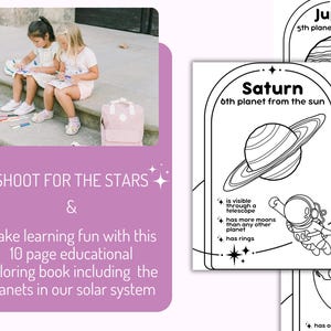 Solar System Coloring Pages: Kids Astronomy Activity (PDF Printable) - Etsy