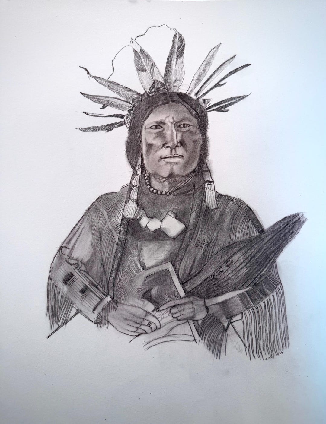 Native American Chief - Many Horn 1870 - Etsy