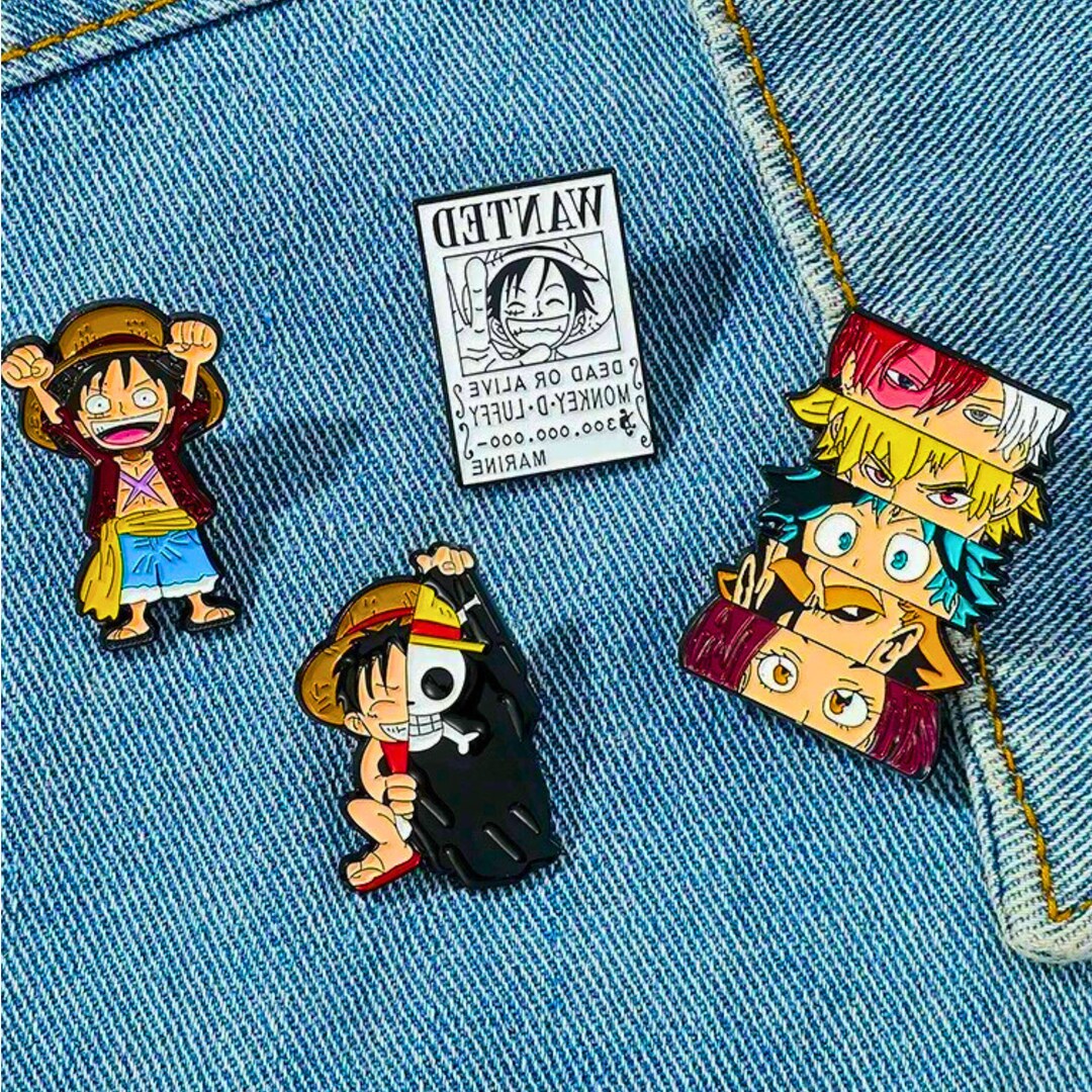 One Piece Pins With the Theme Monkey D With Luffy, Zoro, Sanji, Nami ...