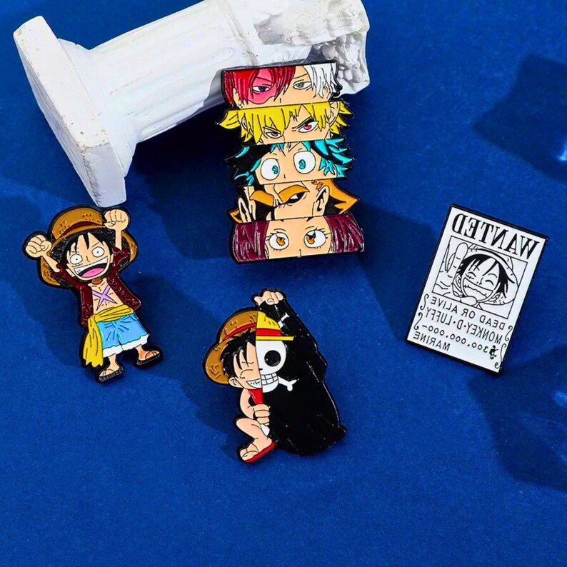 One Piece Pins With the Theme Monkey D With Luffy, Zoro, Sanji, Nami ...