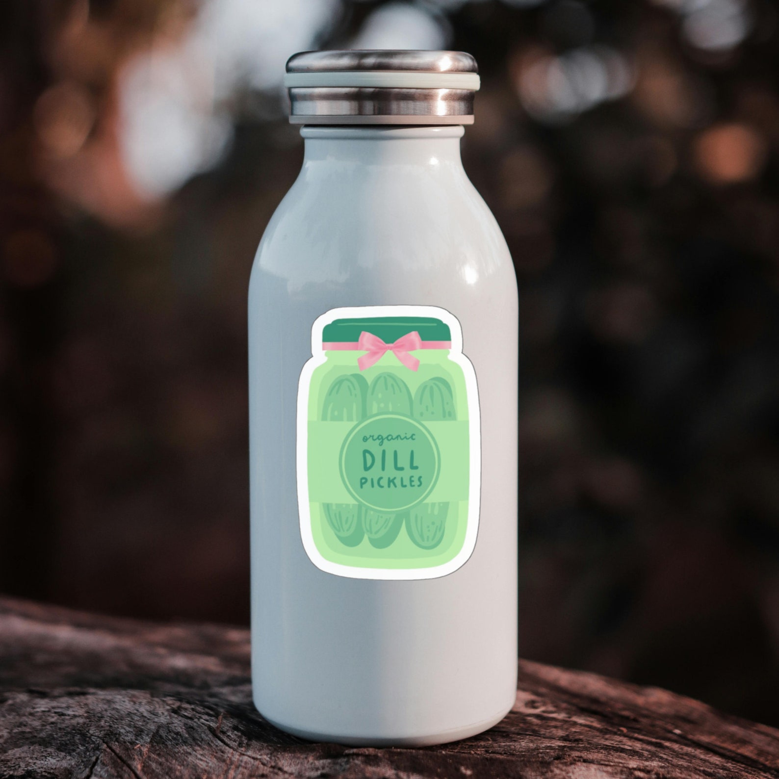 Coquette Pickle Jar Sticker, Pink Bow Sticker, Kawaii Pickle Stickers ...