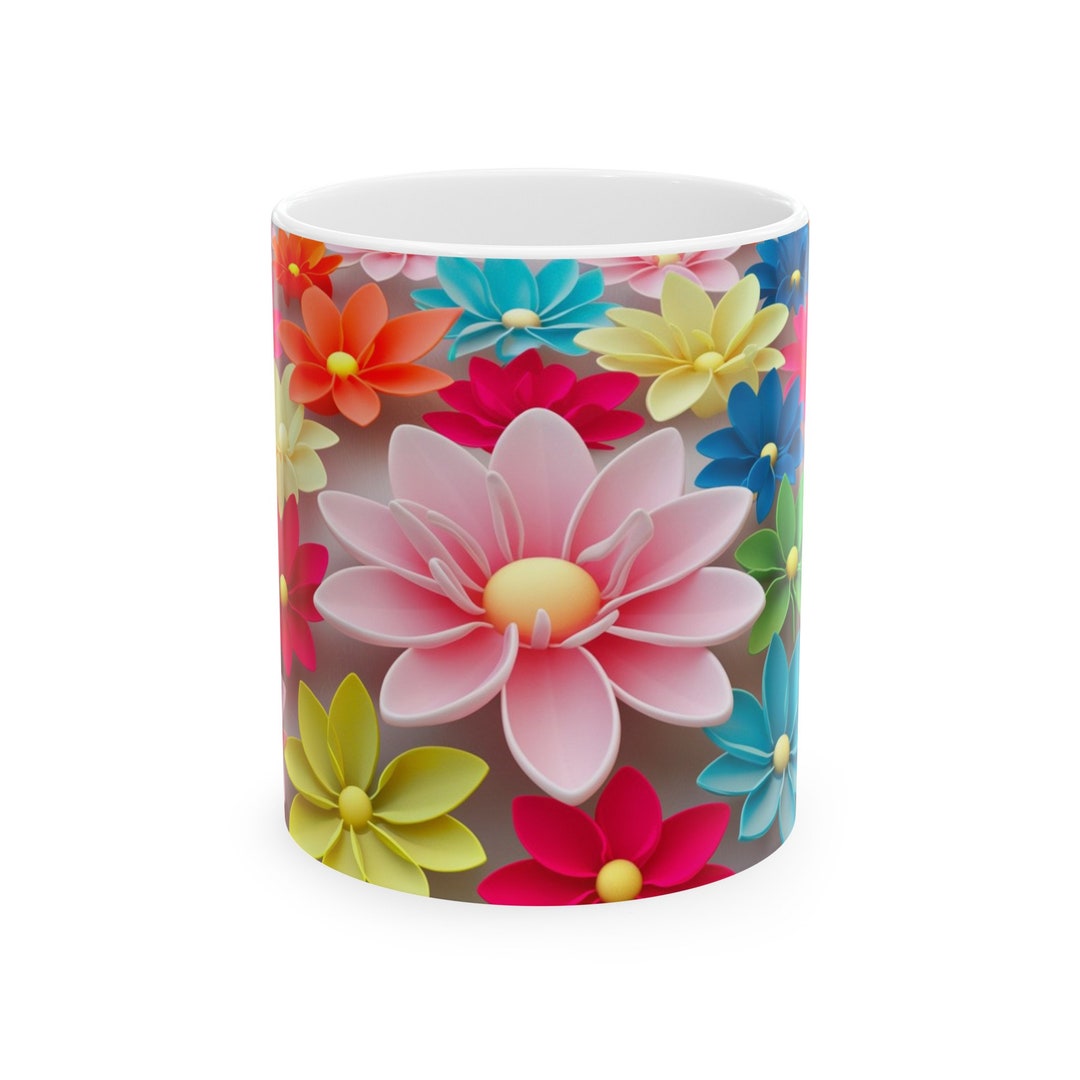3D Flower Mug Design/ Trusty Mugsy - Etsy