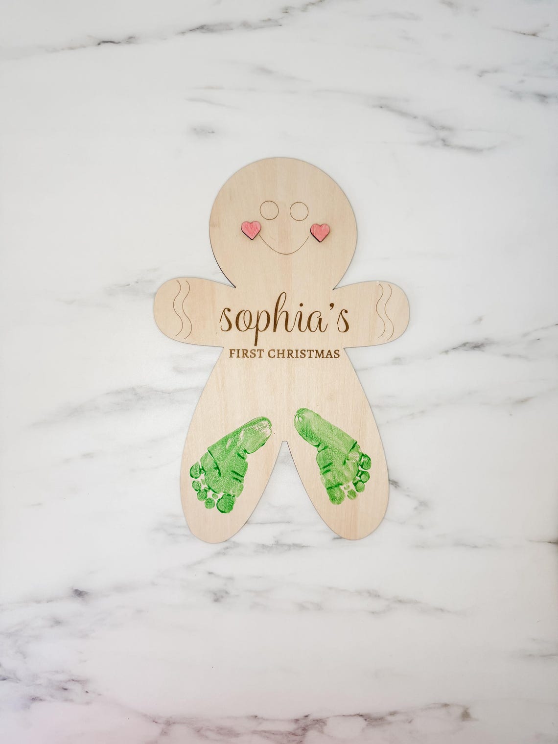 Baby Footprint Christmas Sign | Baby's First Christmas Sign | DIY ...