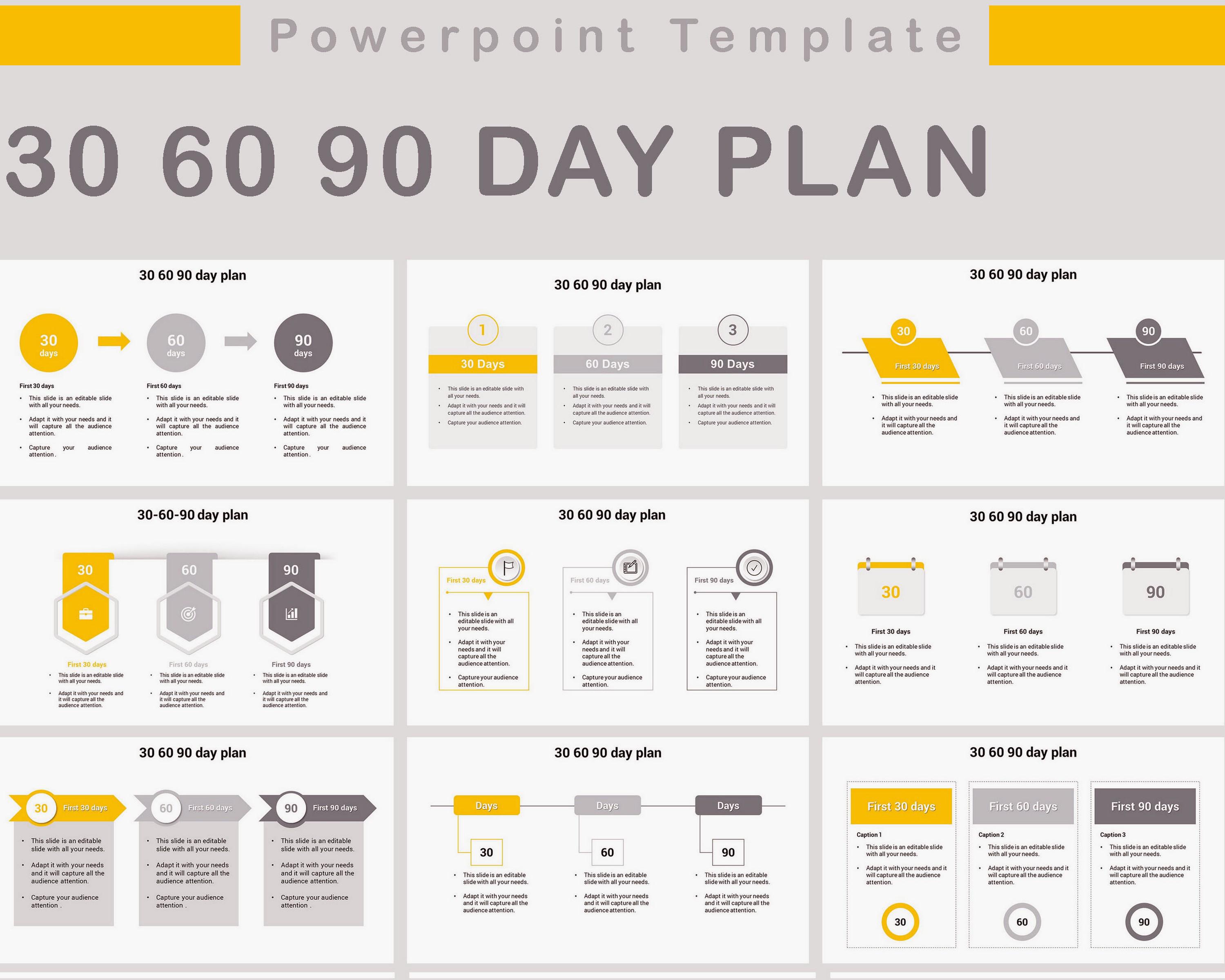 Personalized 30 60 90 Day Plan Template Powerpoint, 30 60 90 Template ...