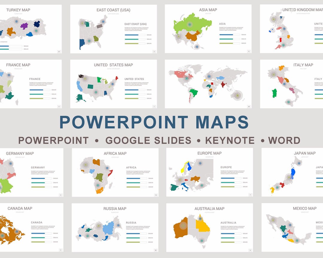 Personalized Editable Map Powerpoint Template, World Map Powerpoint ...