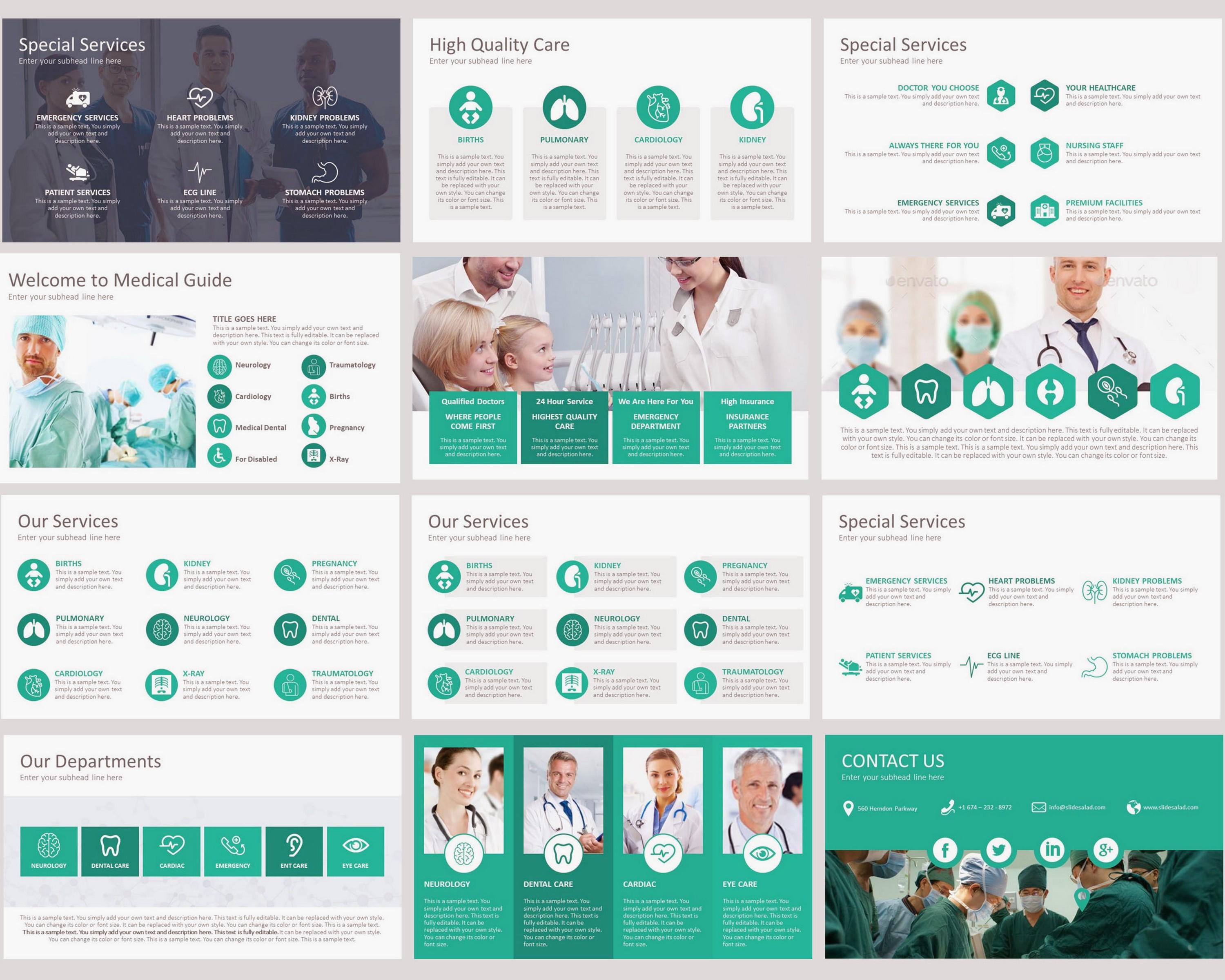Personalized Medical Powerpoint Template, Nursing Presentation Template ...