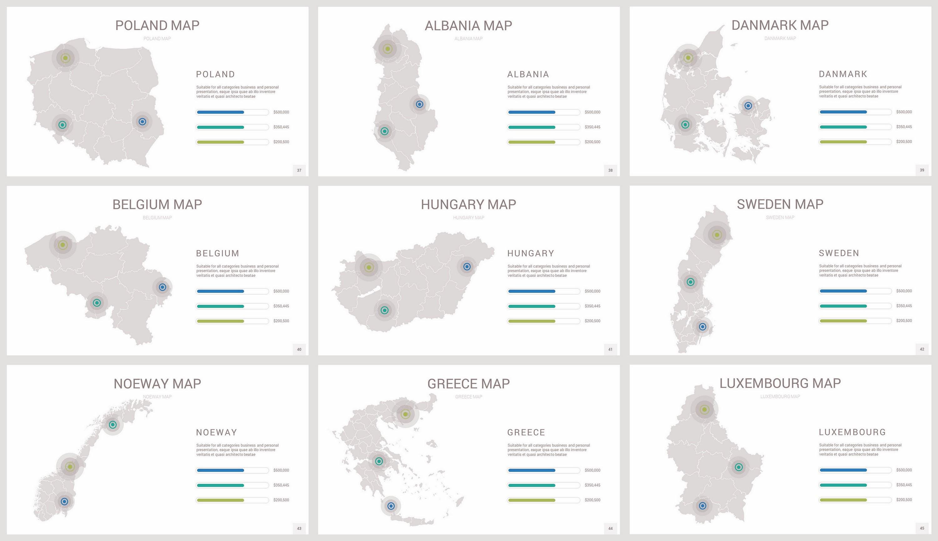 Personalized Editable Map Powerpoint Template, World Map Powerpoint ...
