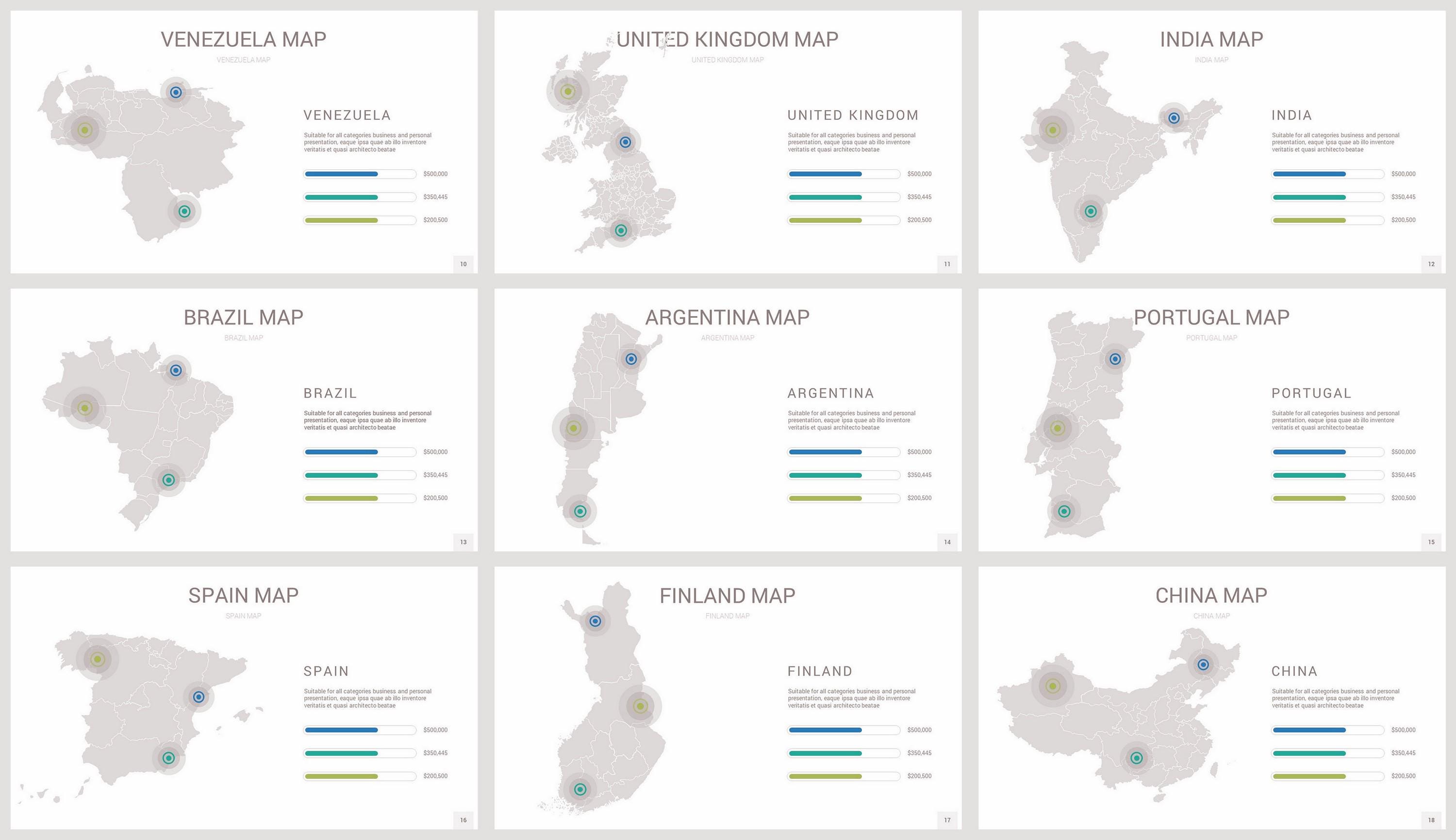 Personalized Editable Map Powerpoint Template, World Map Powerpoint ...