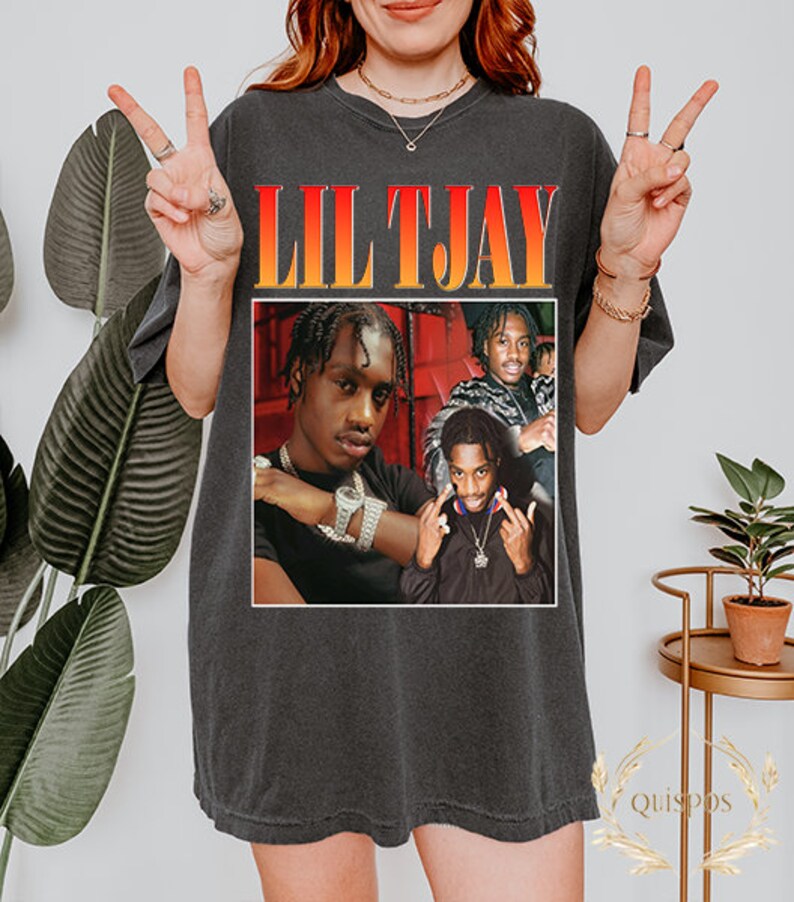 Lil Tjay Vintage 90s Shirt, Artist Bootleg Washed T-shirt , Oversize ...