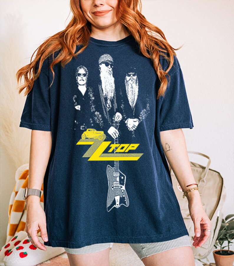 ZZ Top Vintage 90s Shirt, Artist Bootleg Washed T-shirt , Oversize ...