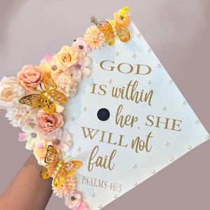 Psalms 46:5 Graduation Cap Topper, Christian Graduation Decor for Her ...