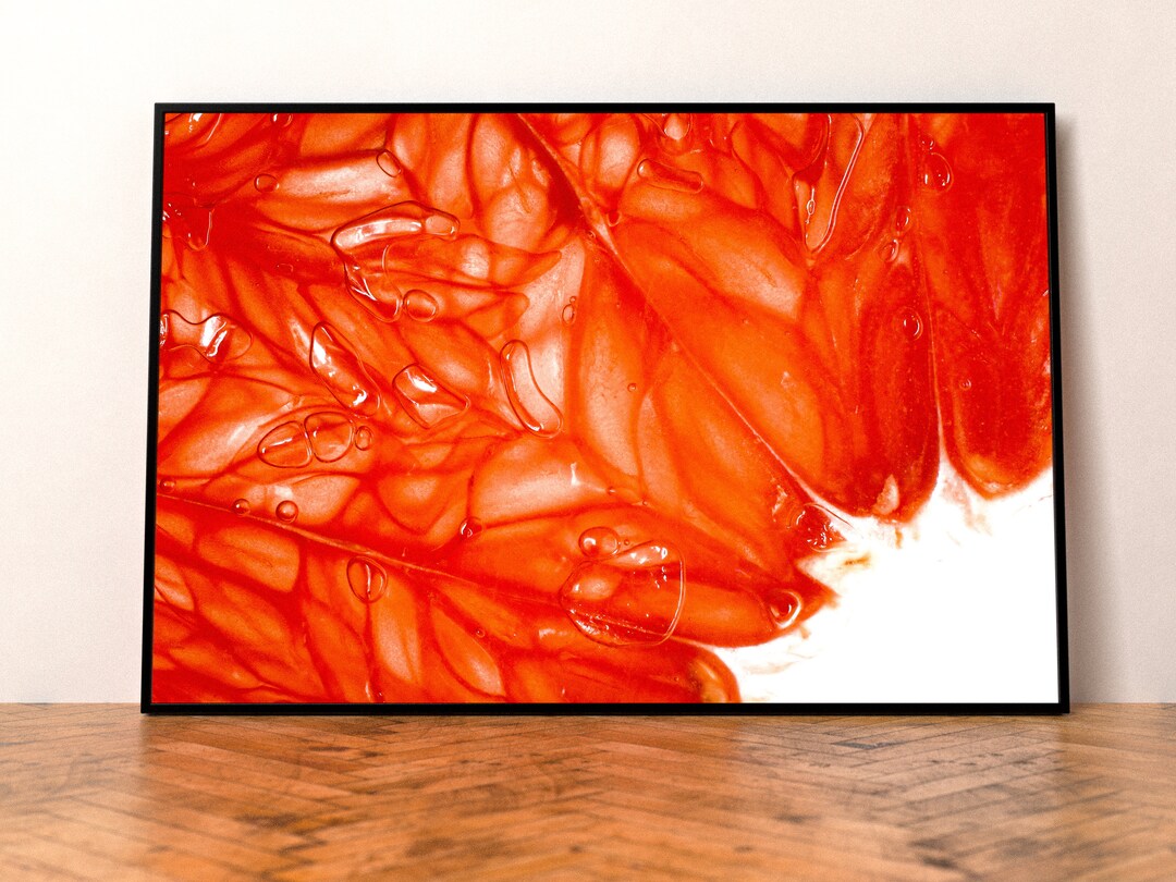 Macro Fruit Wall Art Fruit Kitchen Print Food Macro Image Fruit Detail ...