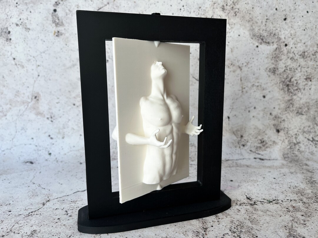 Framed Table Art – Male Torso, Body Finish Table Decor | 3D Printed ...