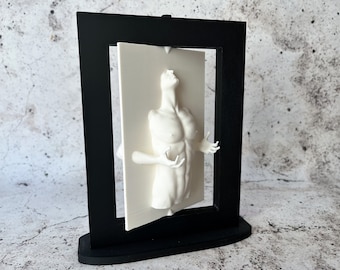 Male Torso, Body Finish Table Decor, Framed Table Art, Expression | 3D ...