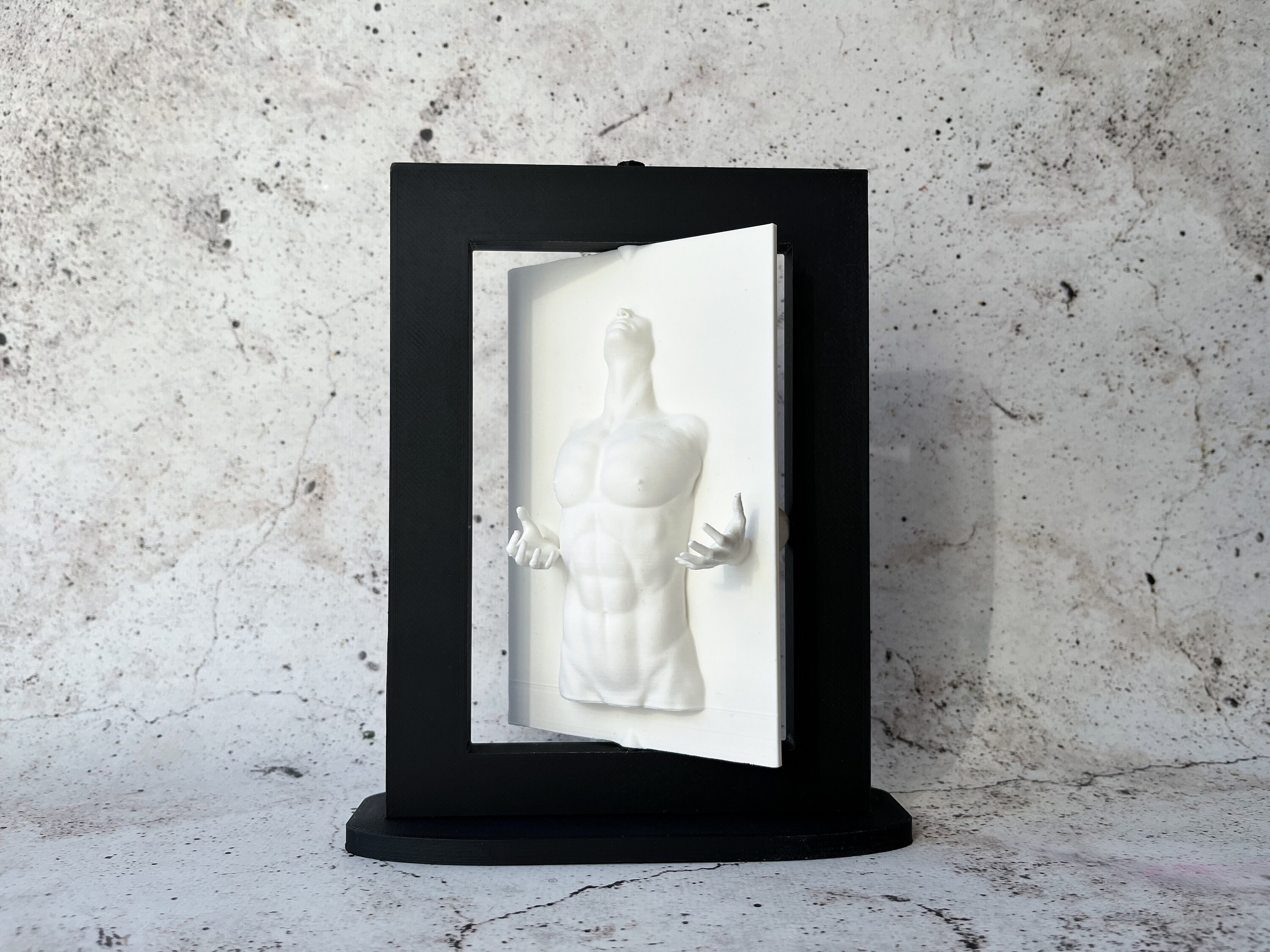 Framed Table Art Male Torso, Body Finish Table Decor 3D Printed Body - Etsy