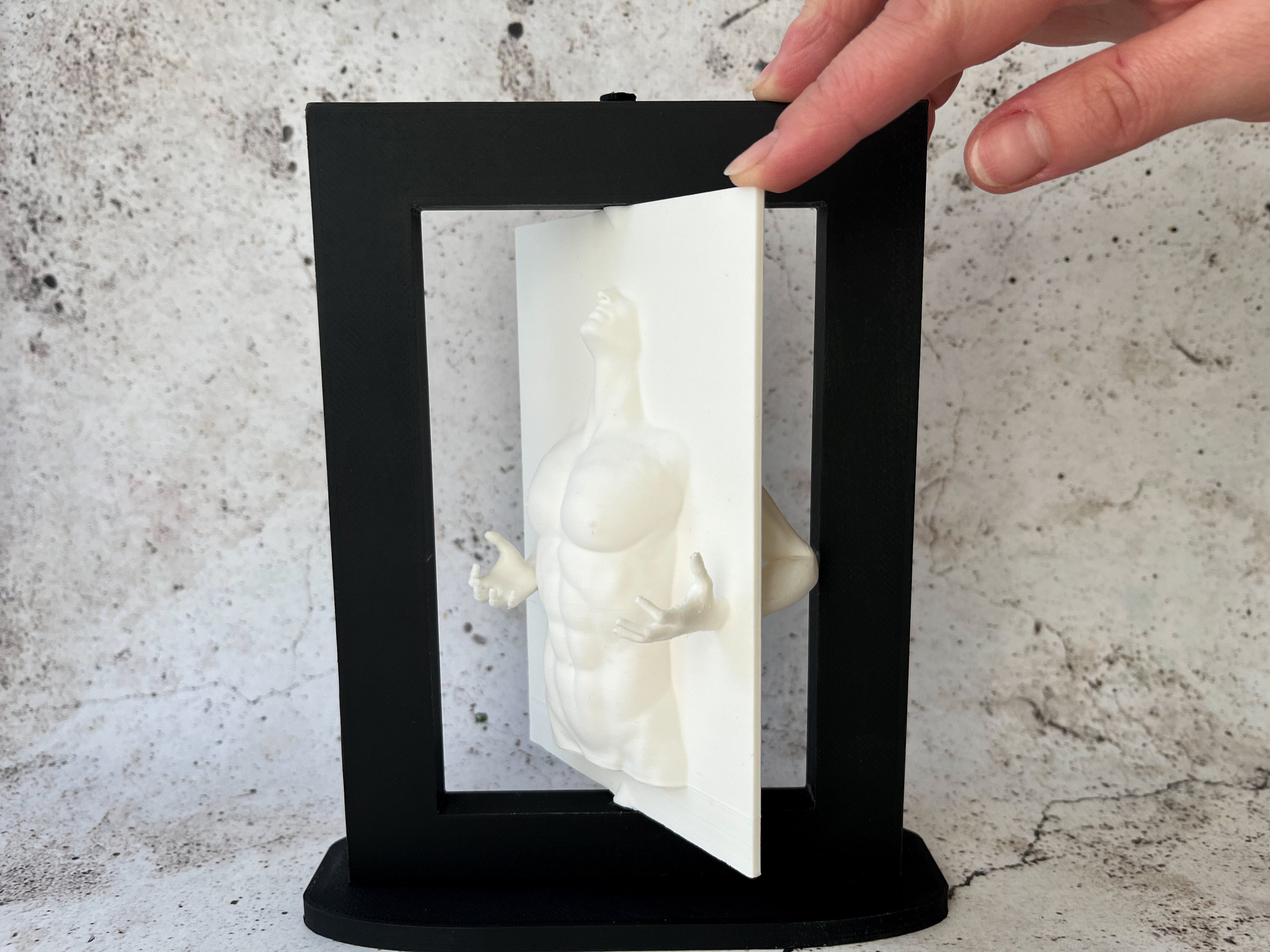 Framed Table Art Male Torso, Body Finish Table Decor 3D Printed Body - Etsy