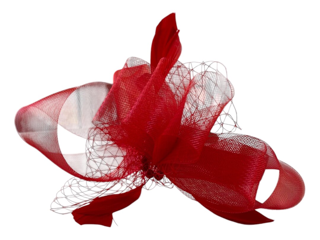 Red Fascinator Hat - Etsy