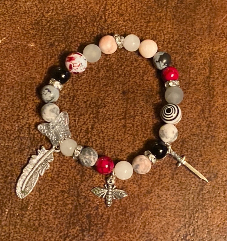 Vaggie Inspired Hazbin Hotel Charm Bracelet - Etsy