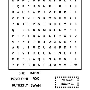 Animal Activity Workbook Word Search Coloring Pages and Scavenger Hunt ...