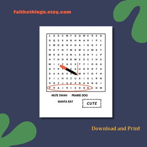 Animal Activity Workbook Word Search Coloring Pages and Scavenger Hunt ...