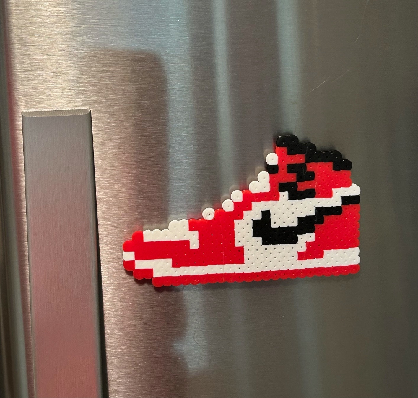 Jordan Large Red Sneaker Perler Bead Magnet - Etsy
