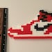 Jordan Large Red Sneaker Perler Bead Magnet - Etsy