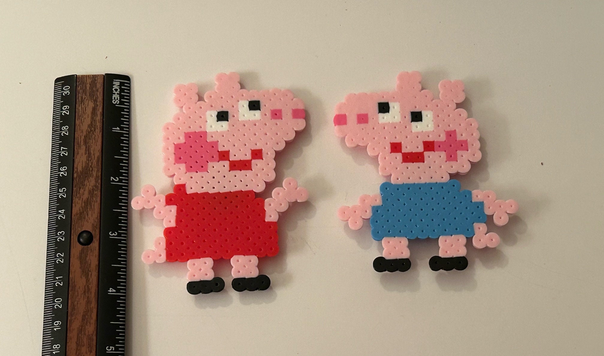 Peppa Pig Perler Bead Magnets Set of 2 - Etsy