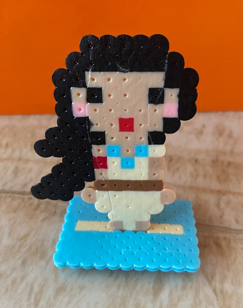 Disney Princesses Characters Perler Bead Figures With Stands. - Etsy