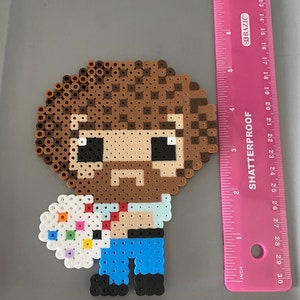 Bob Ross the Painter Perler Bead Figure Magnet - Etsy