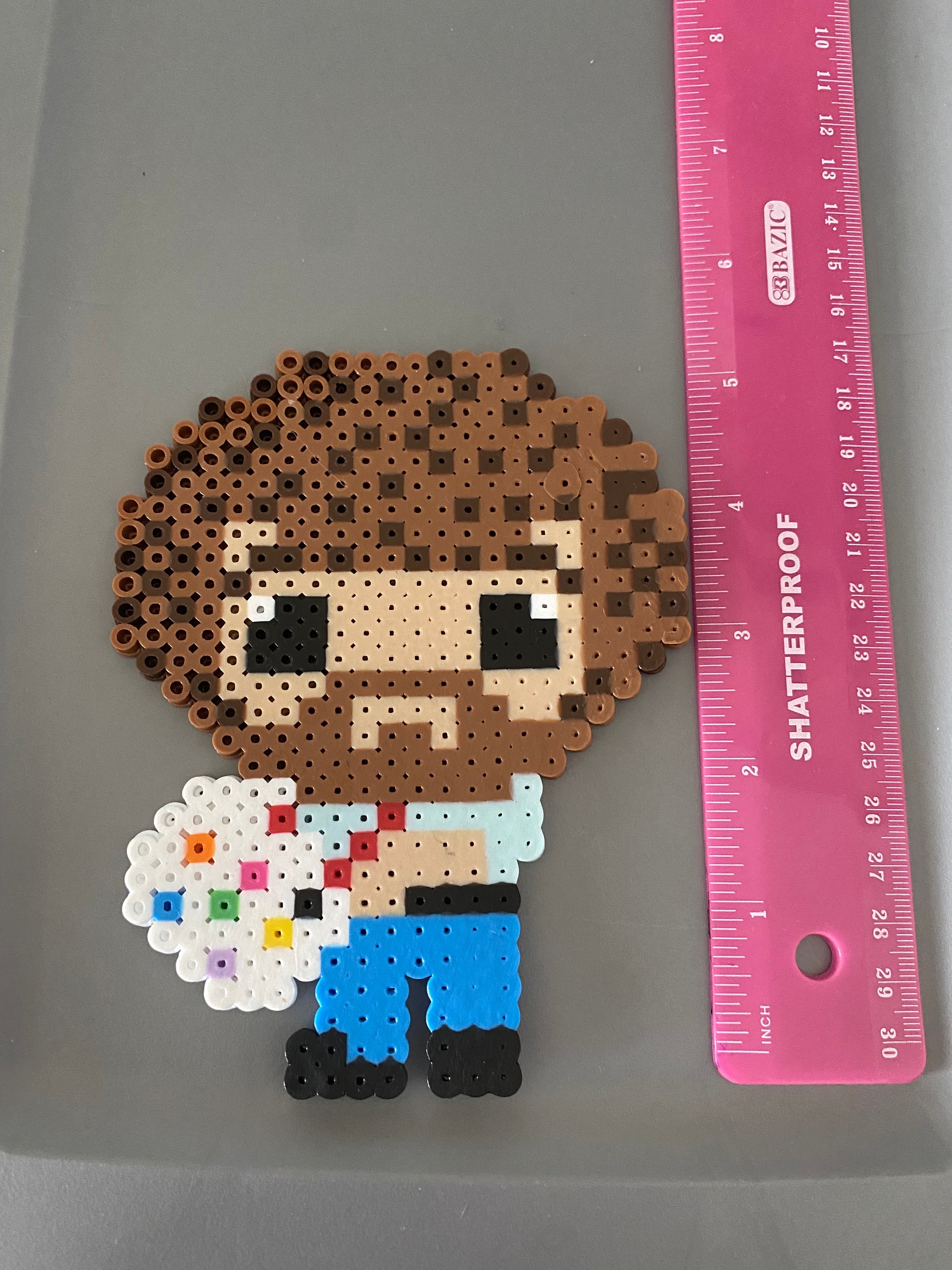 Bob Ross the Painter Perler Bead Figure Magnet - Etsy