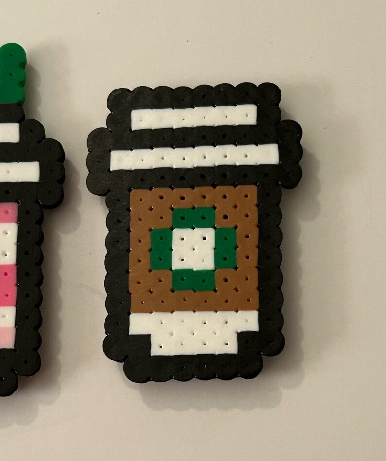 Starbucks Coffee Perler Bead Magnets - Etsy