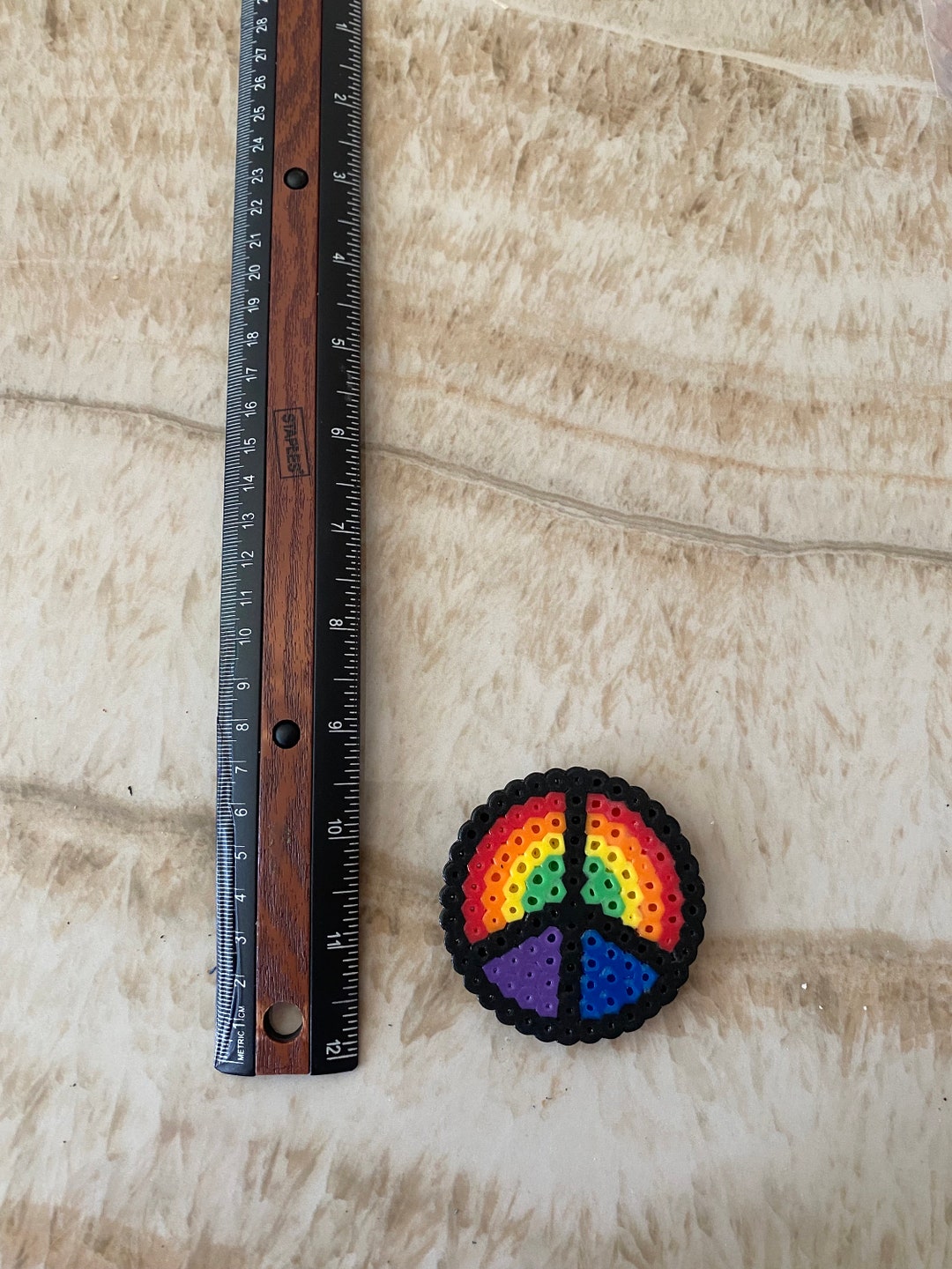 Peace Sign Perler Bead Magnet - Etsy